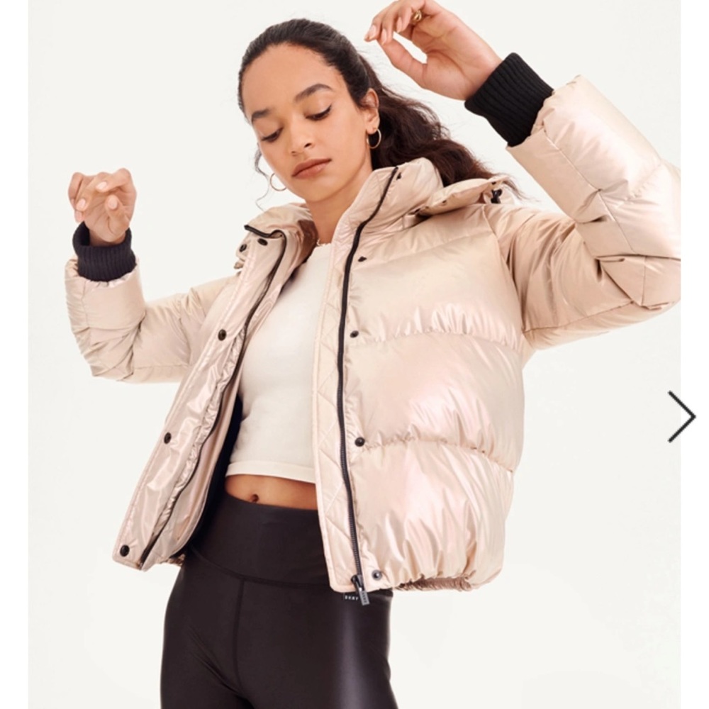 Dkny Iridescent Puffer Jacket | Large - Gem
